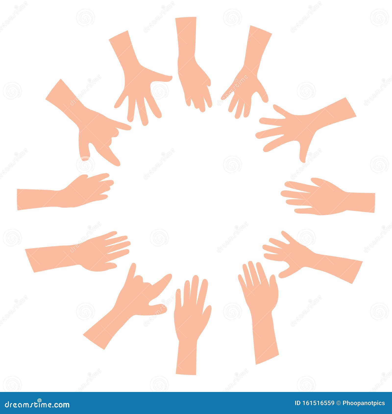 Group of hand stock vector. Illustration of vector, design - 161516559