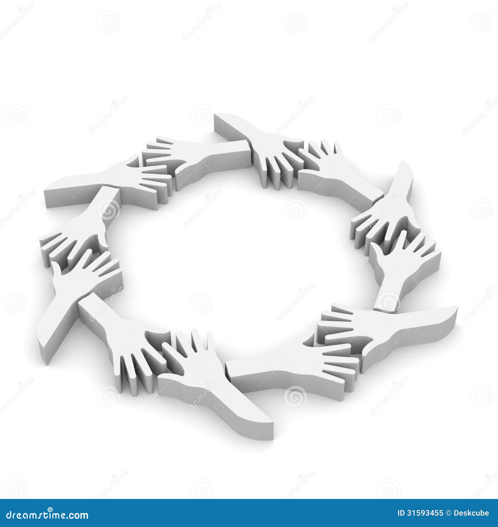 Group of Hands in circle stock illustration. Illustration of concept ...