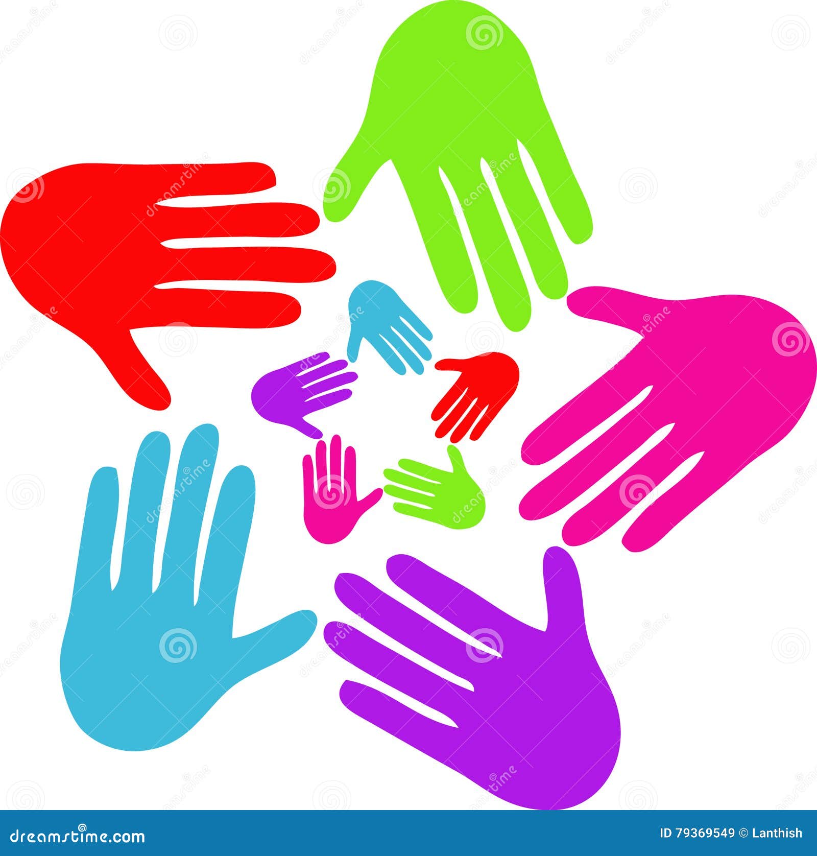 Group of Hands stock vector. Illustration of fingers - 79369549