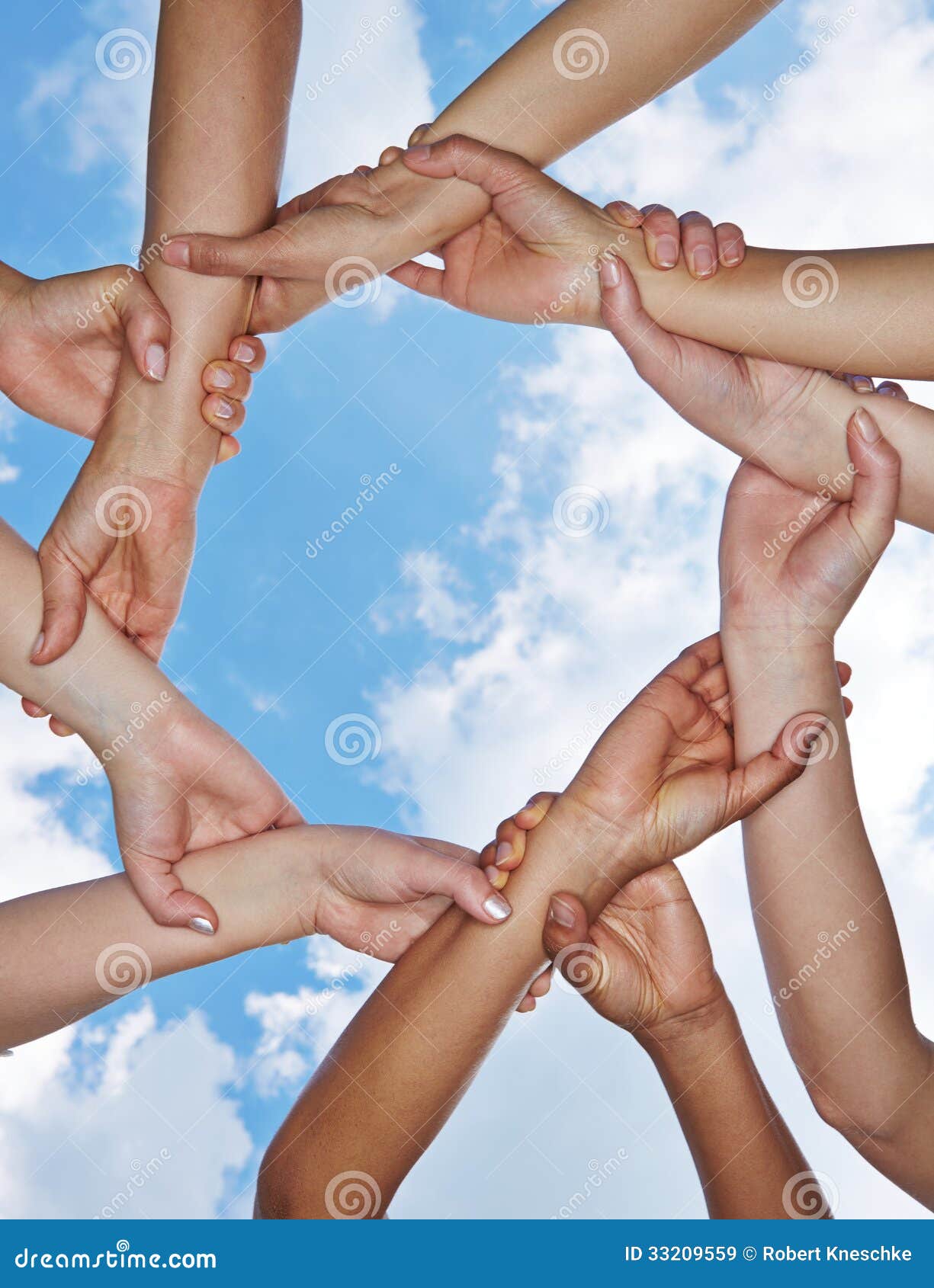 Group of Hands Forming a Chain Stock Image - Image of hand, help: 33209559