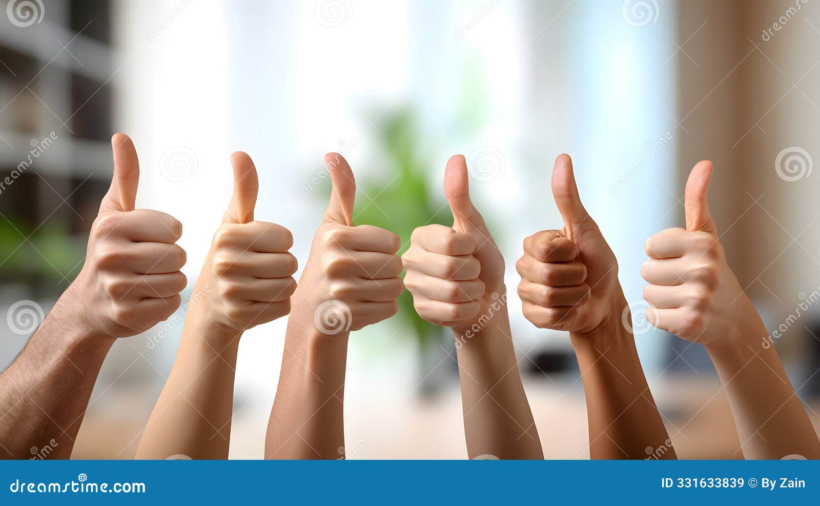 Group of Hands Giving Thumbs Up,Concept of Approval and Team Success ...
