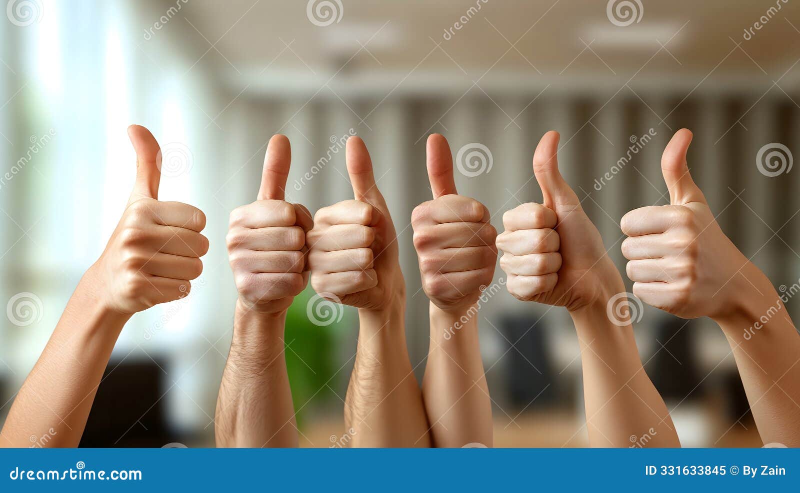 Group of Hands Giving Thumbs Up,Concept of Approval and Team Success ...