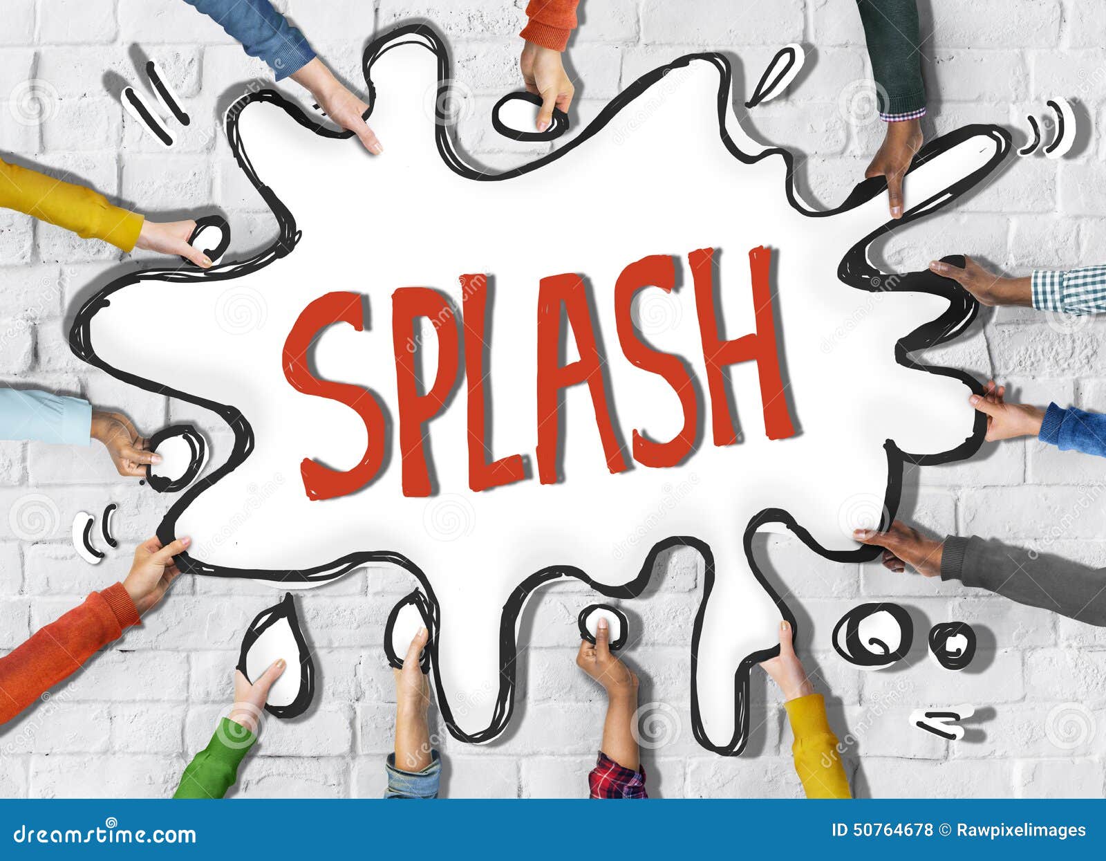 Comic Pop Art Splash Explosion Background. Speech Bubble With ...