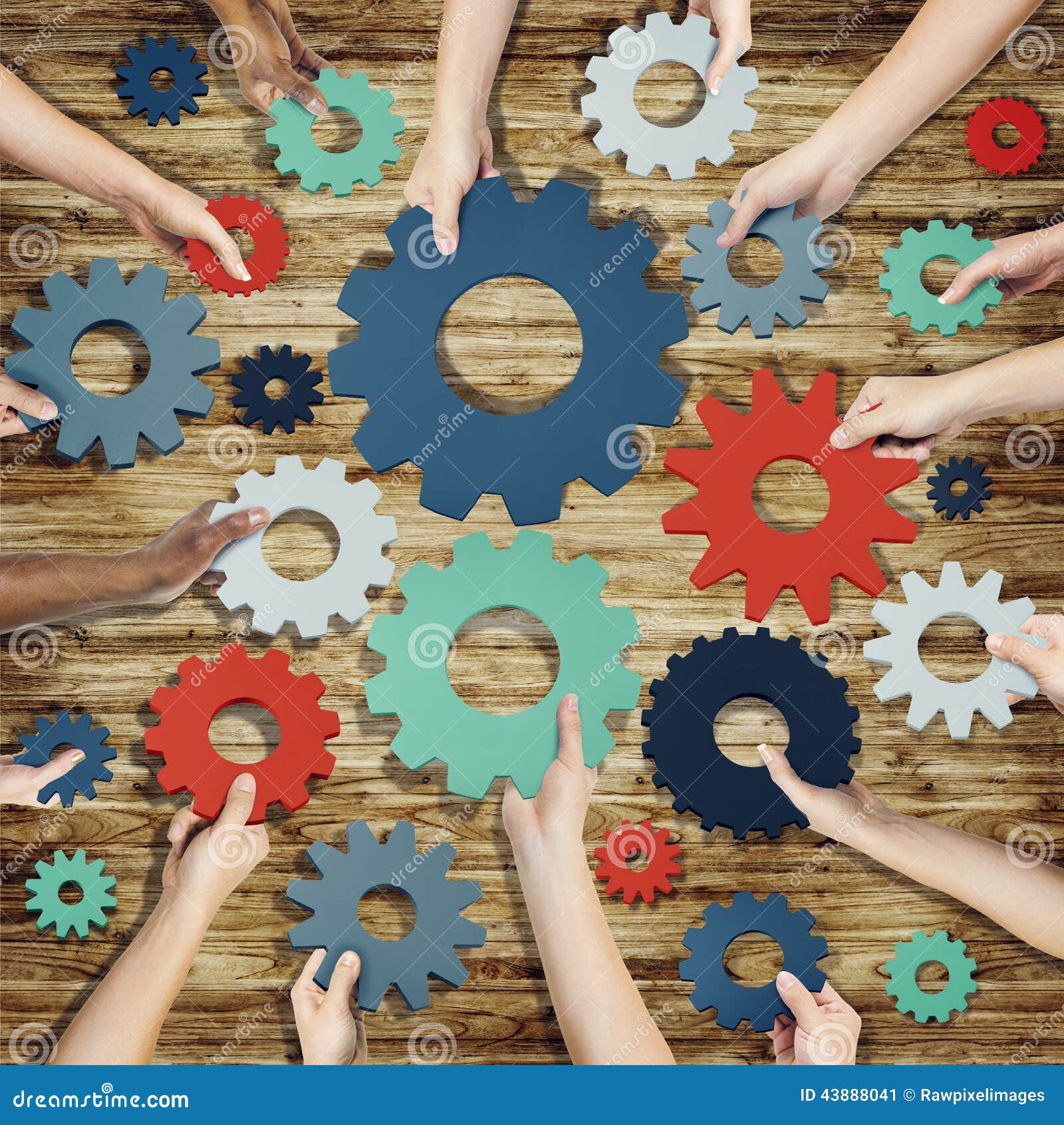 Group of Hands Holding Gears Symbol Stock Image - Image of machine ...