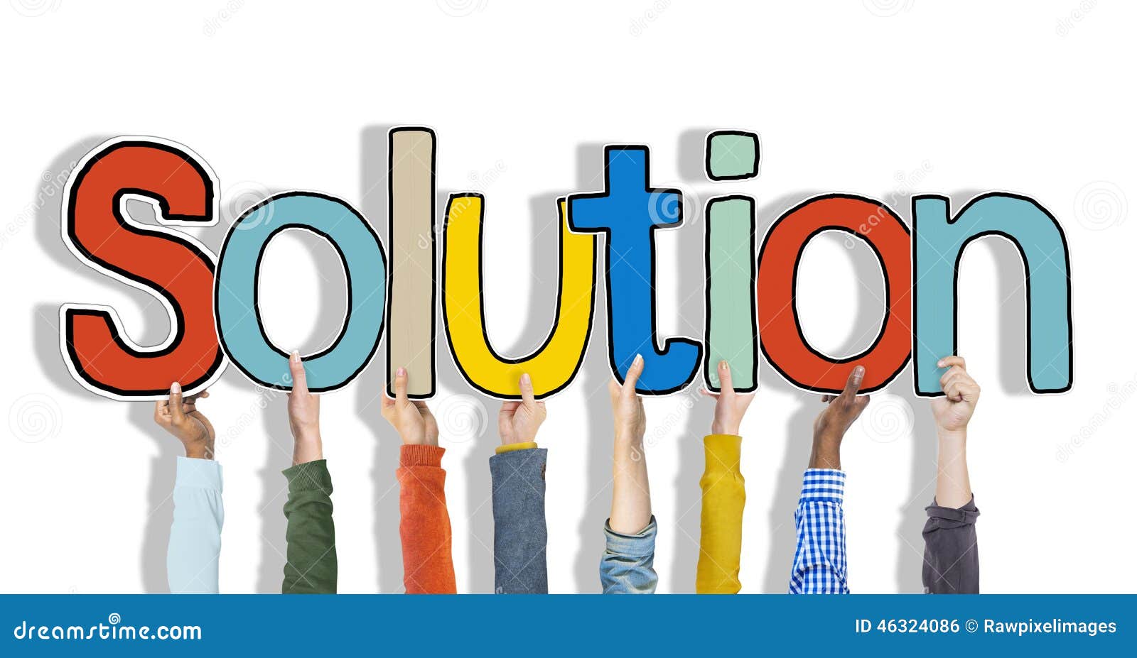 Group of Hands Holding Solution Concepts Stock Photo - Image of success ...