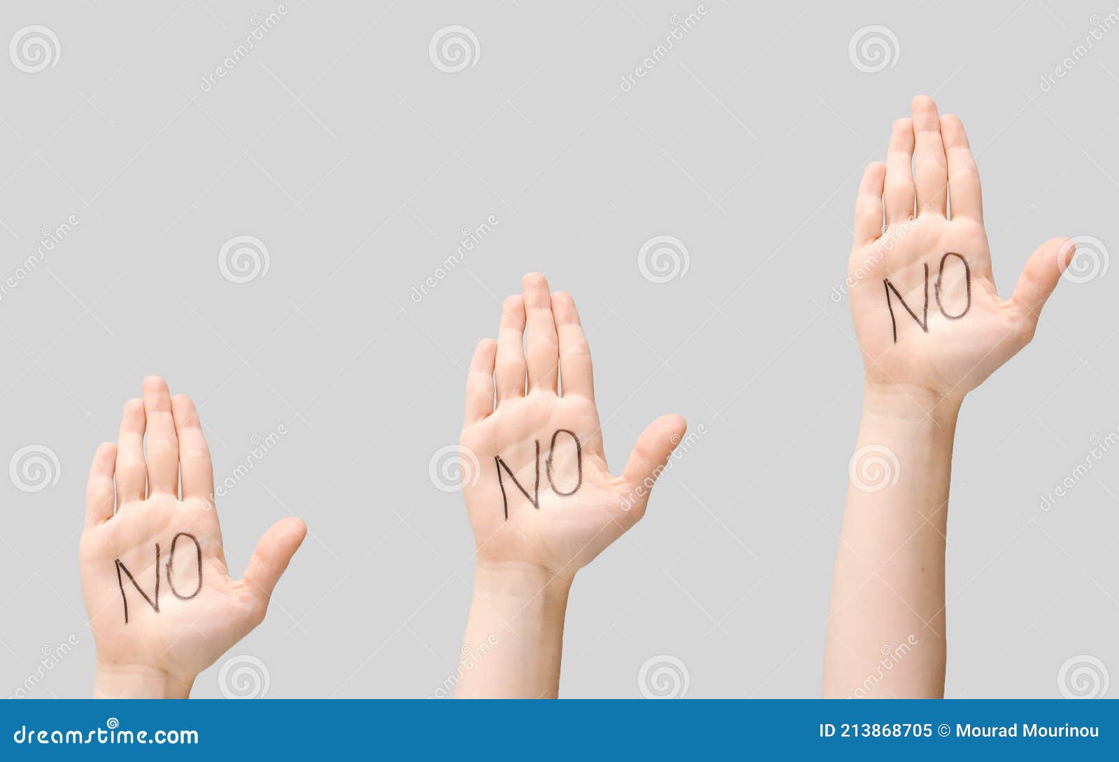 A Group of Hands Written in it the Word `no` Stock Image - Image of ...
