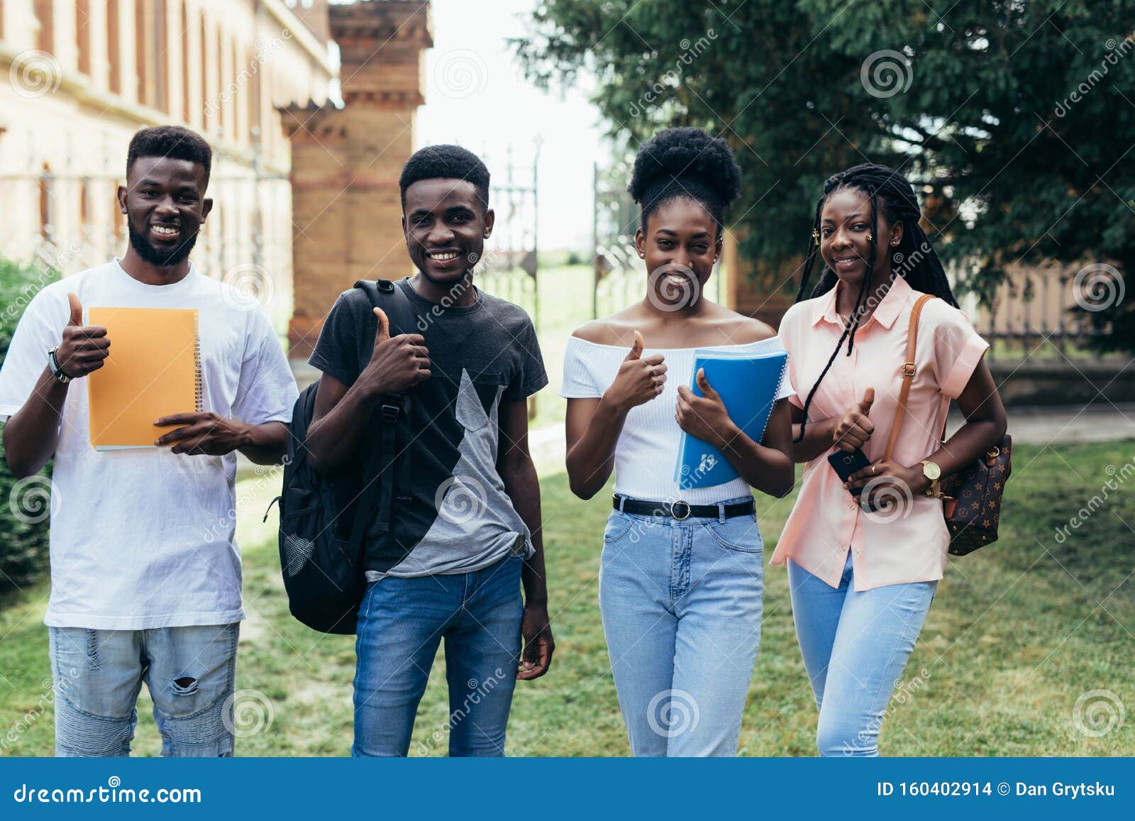 Group of Happy African University Students Looking at the Camera Stock ...