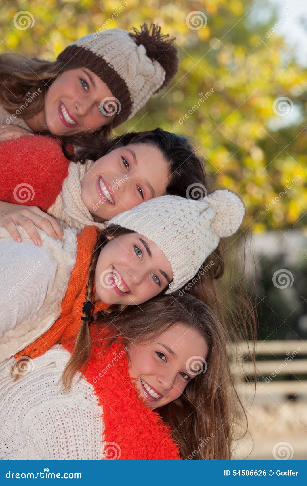 Group of happy autumn kids stock photo. Image of smile - 54506626