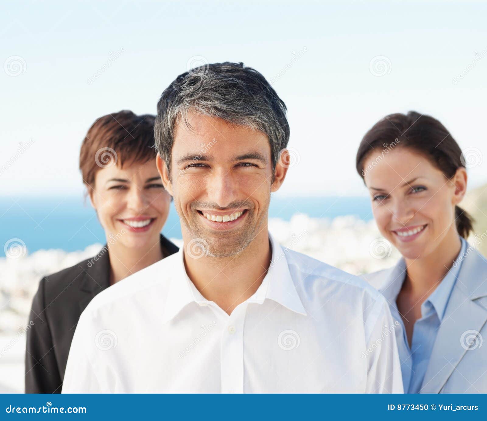 Group of Happy Business Colleagues Smiling Stock Photo - Image of male ...