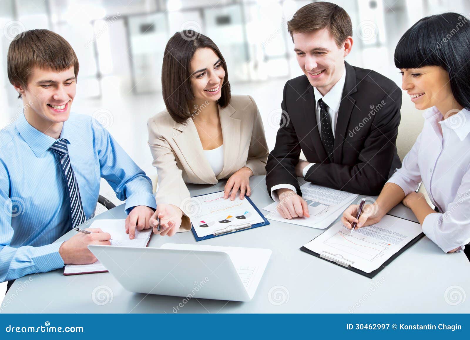 Group of Happy Business People Stock Image - Image of colleagues ...