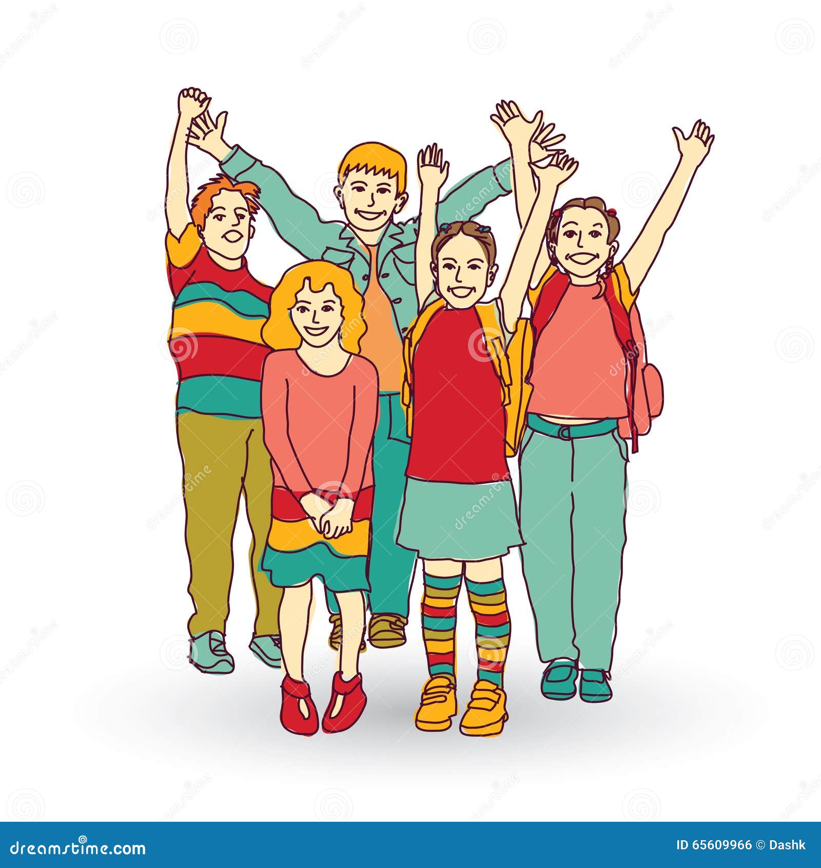 Boy Group In The Shadow Stock Photography | CartoonDealer.com #90295490