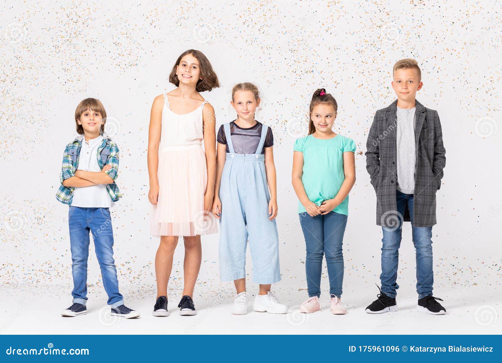 Happy Children is Standing Together in a Room Stock Photo - Image of ...