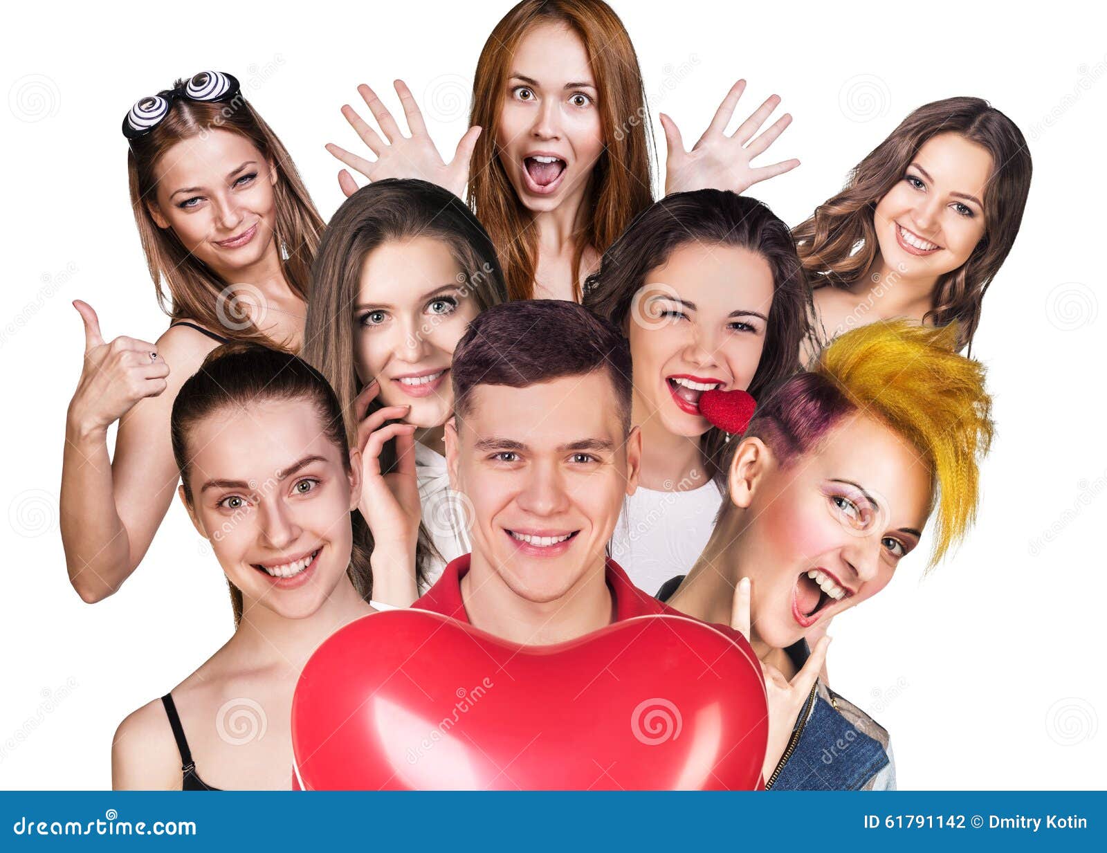 Group of Happy Different People Stock Photo - Image of caucasian, fine ...