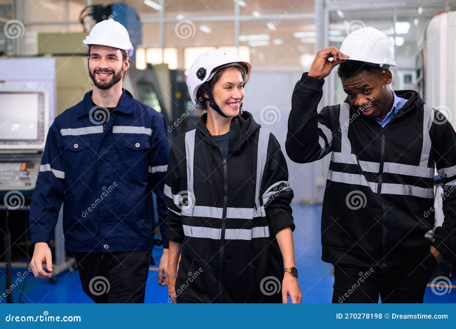 Group of Happy Engineer Technician at Innovation Factory Stock Photo ...