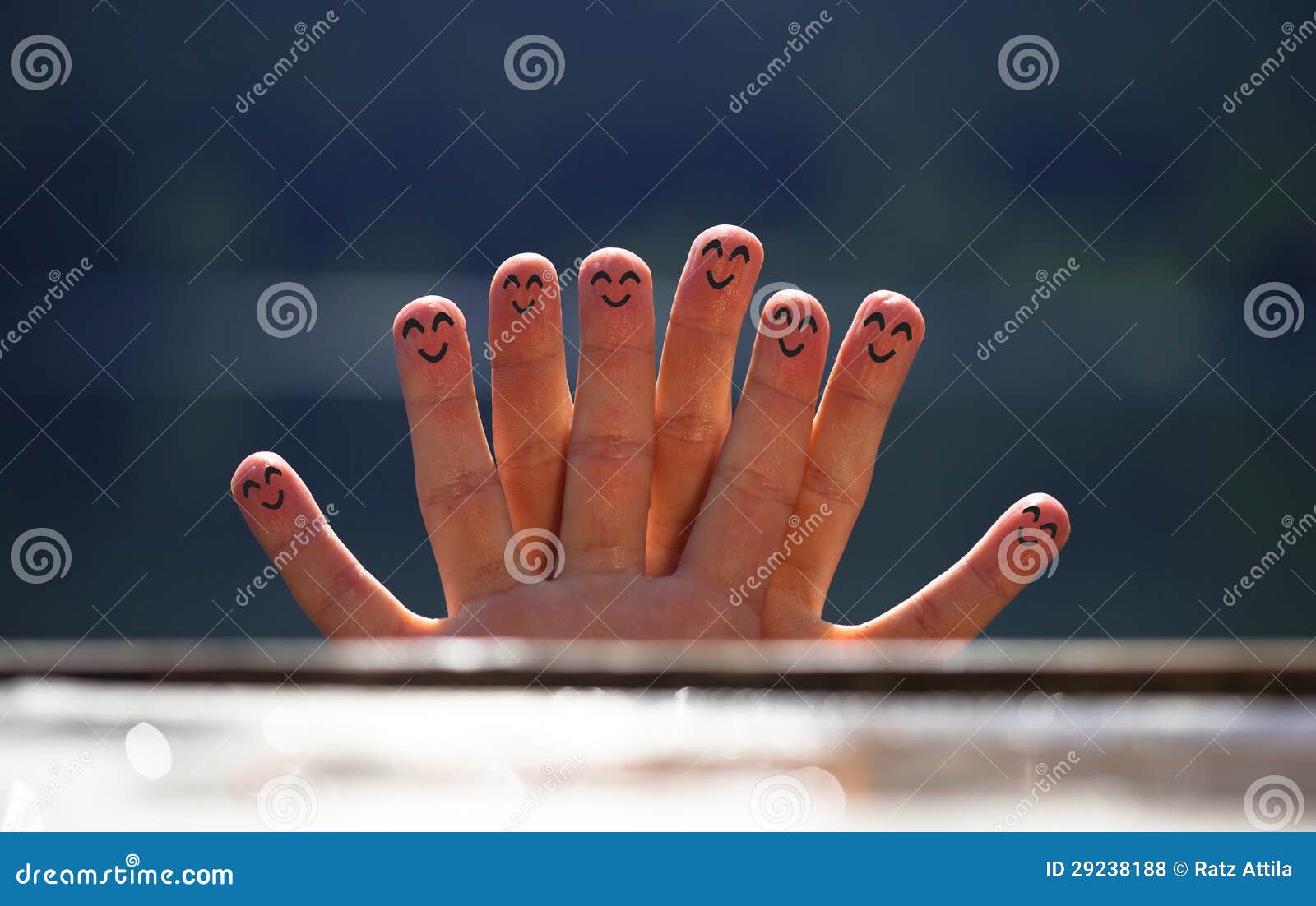 Group of Happy Finger Smileys on the Beach 5 Stock Photo - Image of ...