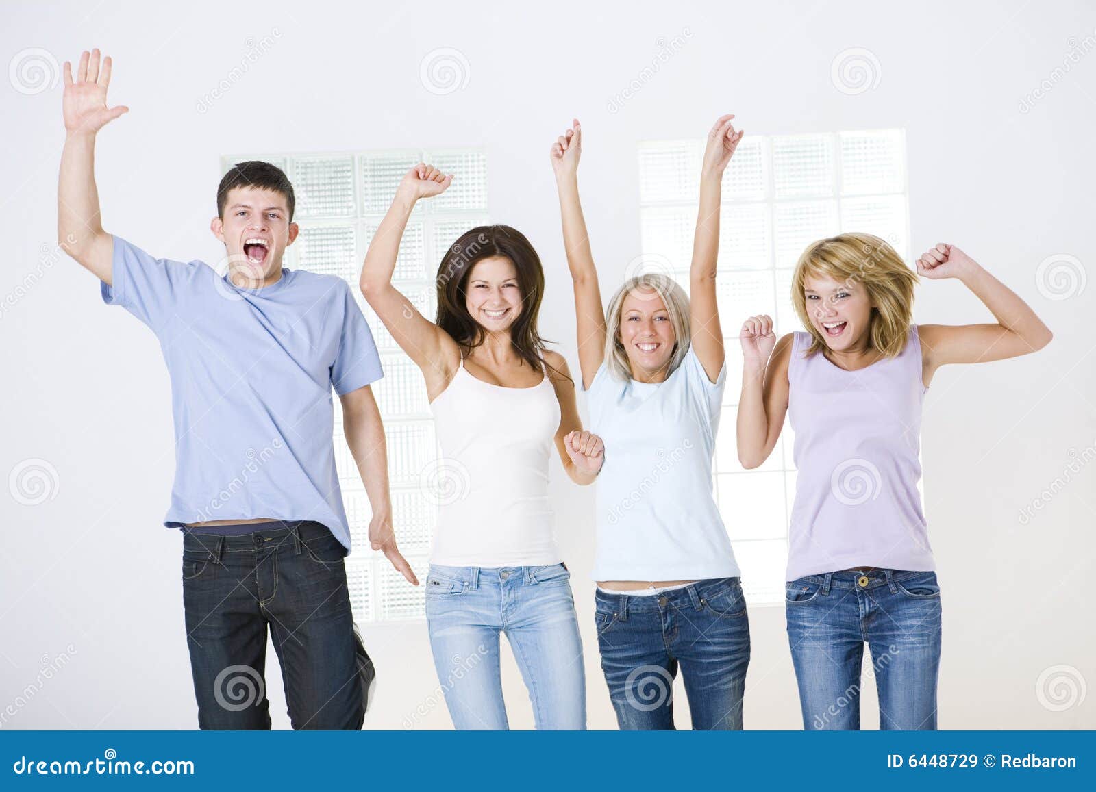 Group of a happy friends stock image. Image of caucasian - 6448729