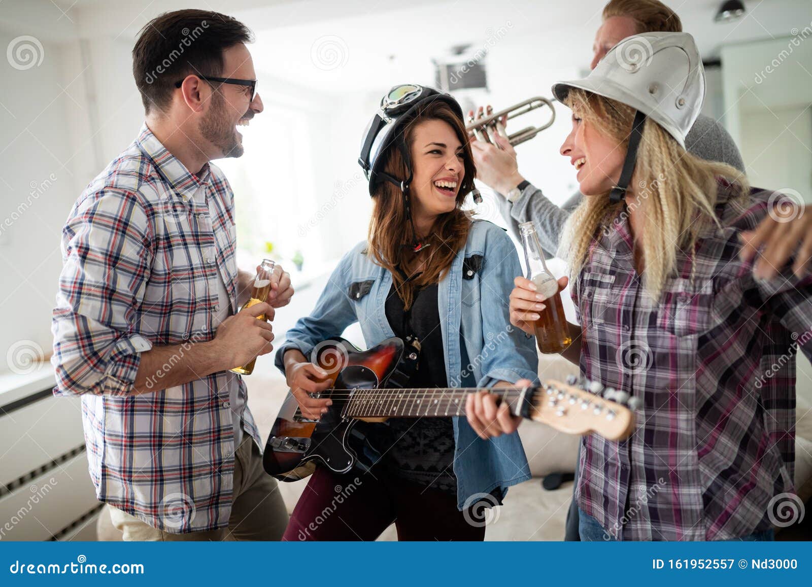 Group of Happy Friends Having Fun and Party Stock Image - Image of ...