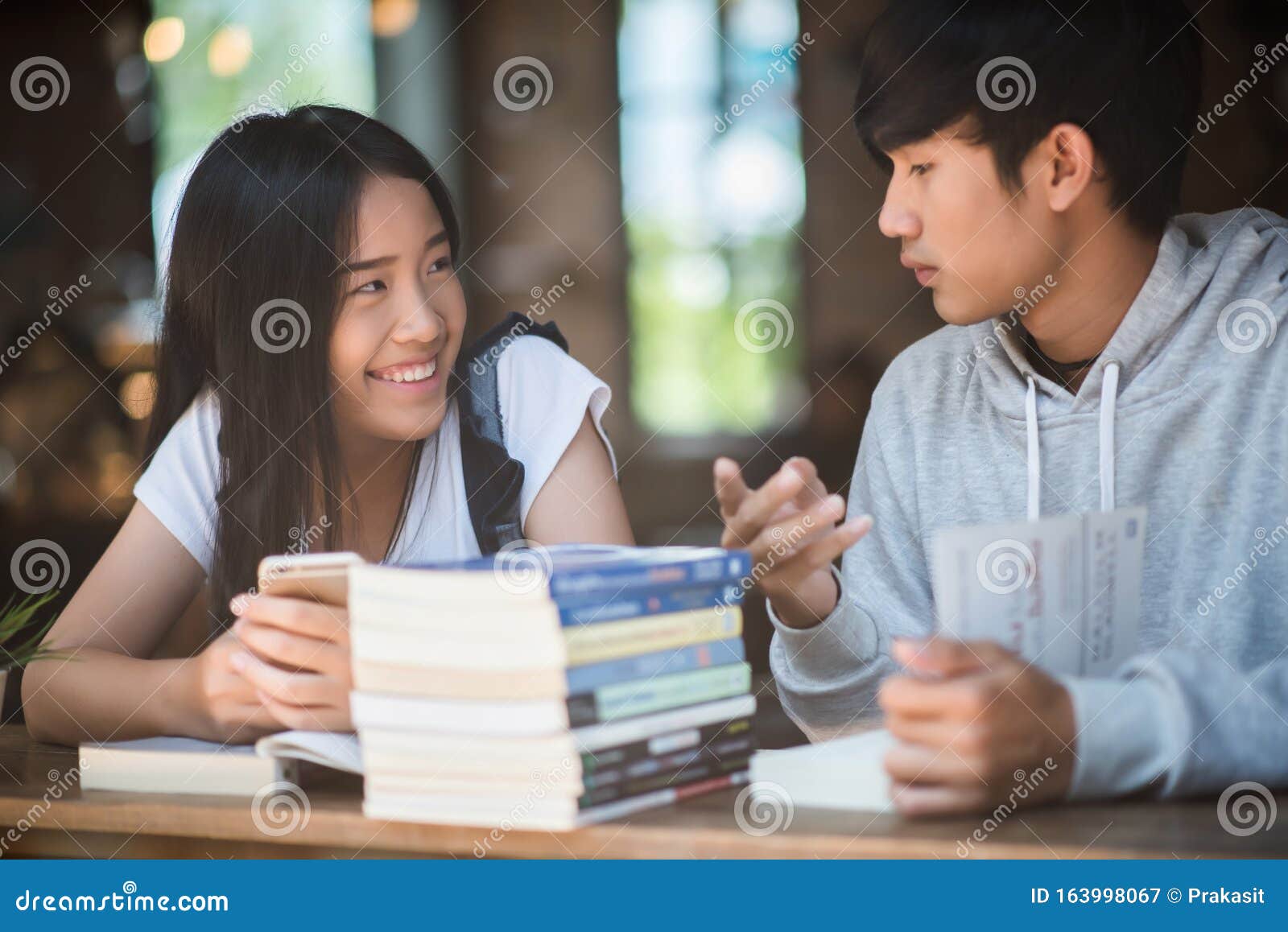 Group of Happy Friends Student Talking about Knowledge Stock Image ...