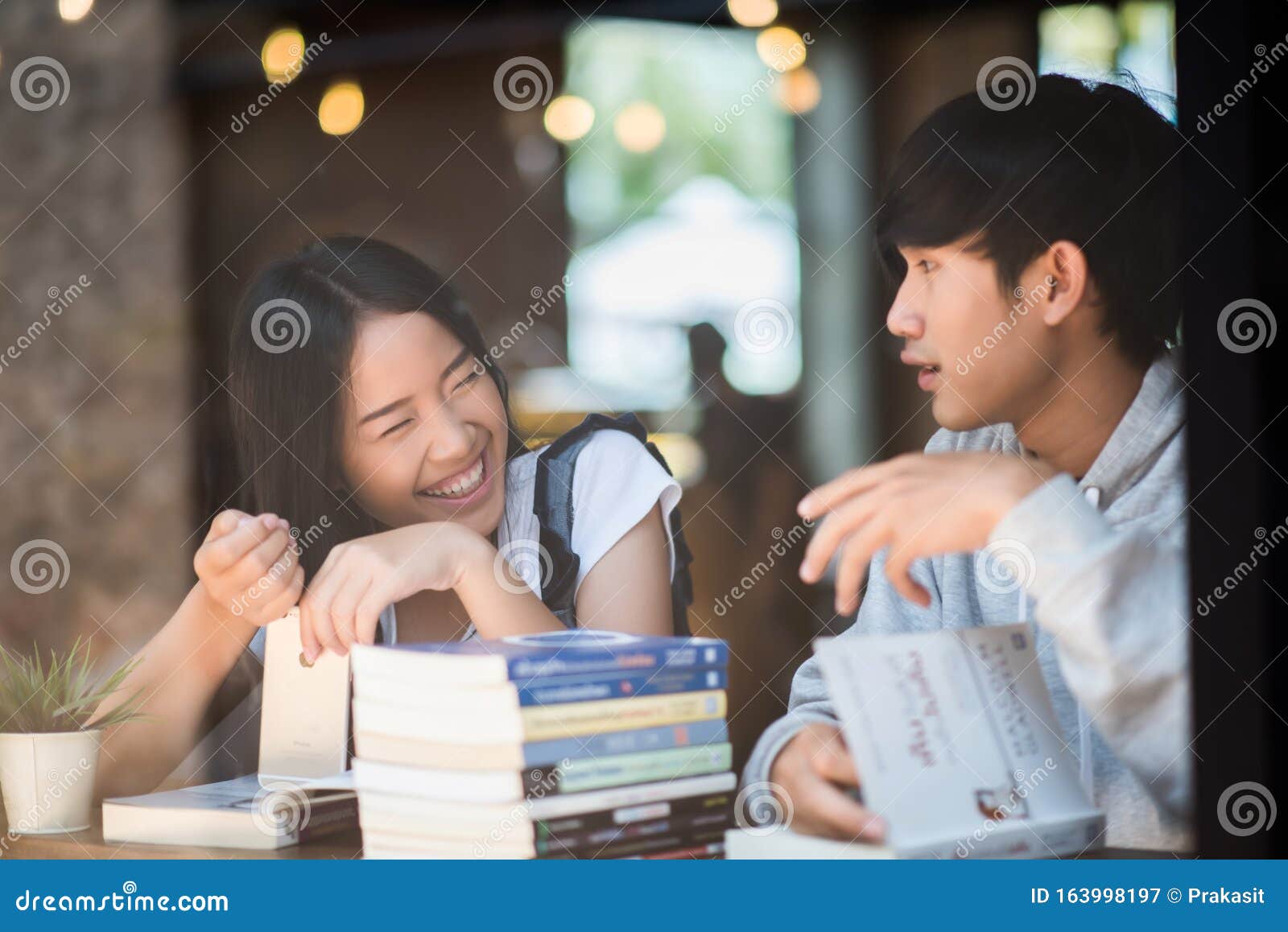 Group of Happy Friends Student Talking about Knowledge Stock Image ...