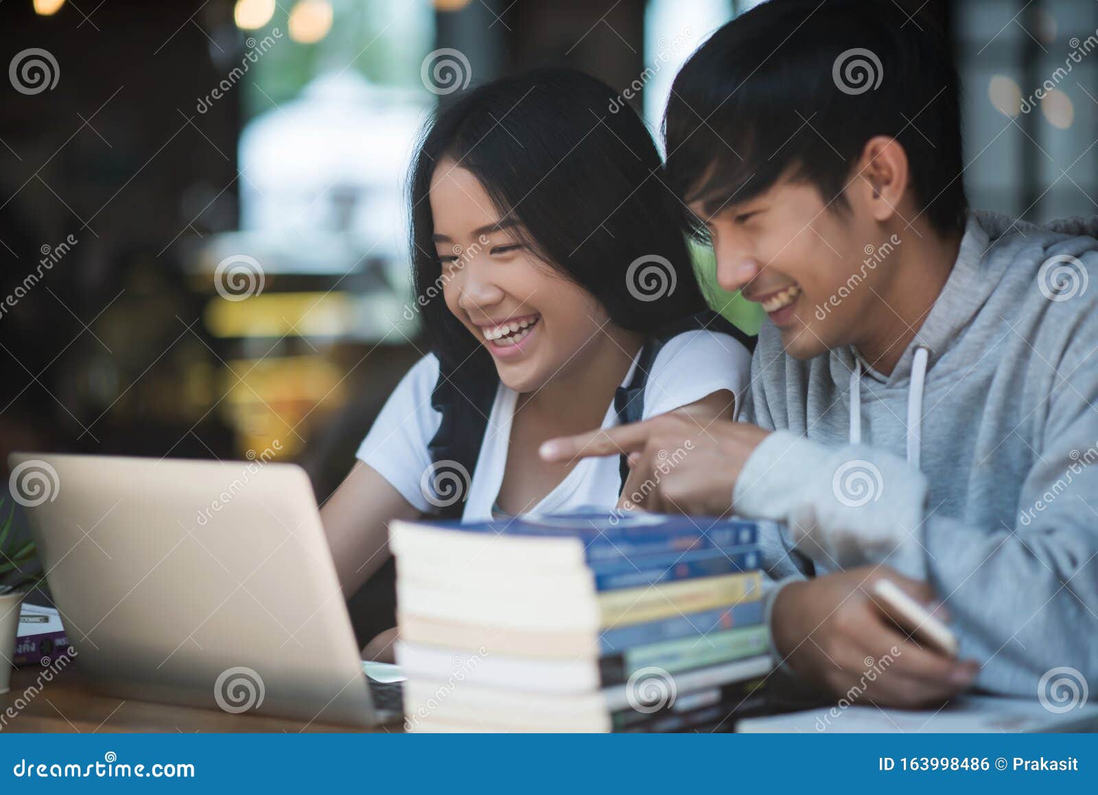 Group of Happy Friends Student Talking about Knowledge Stock Photo ...