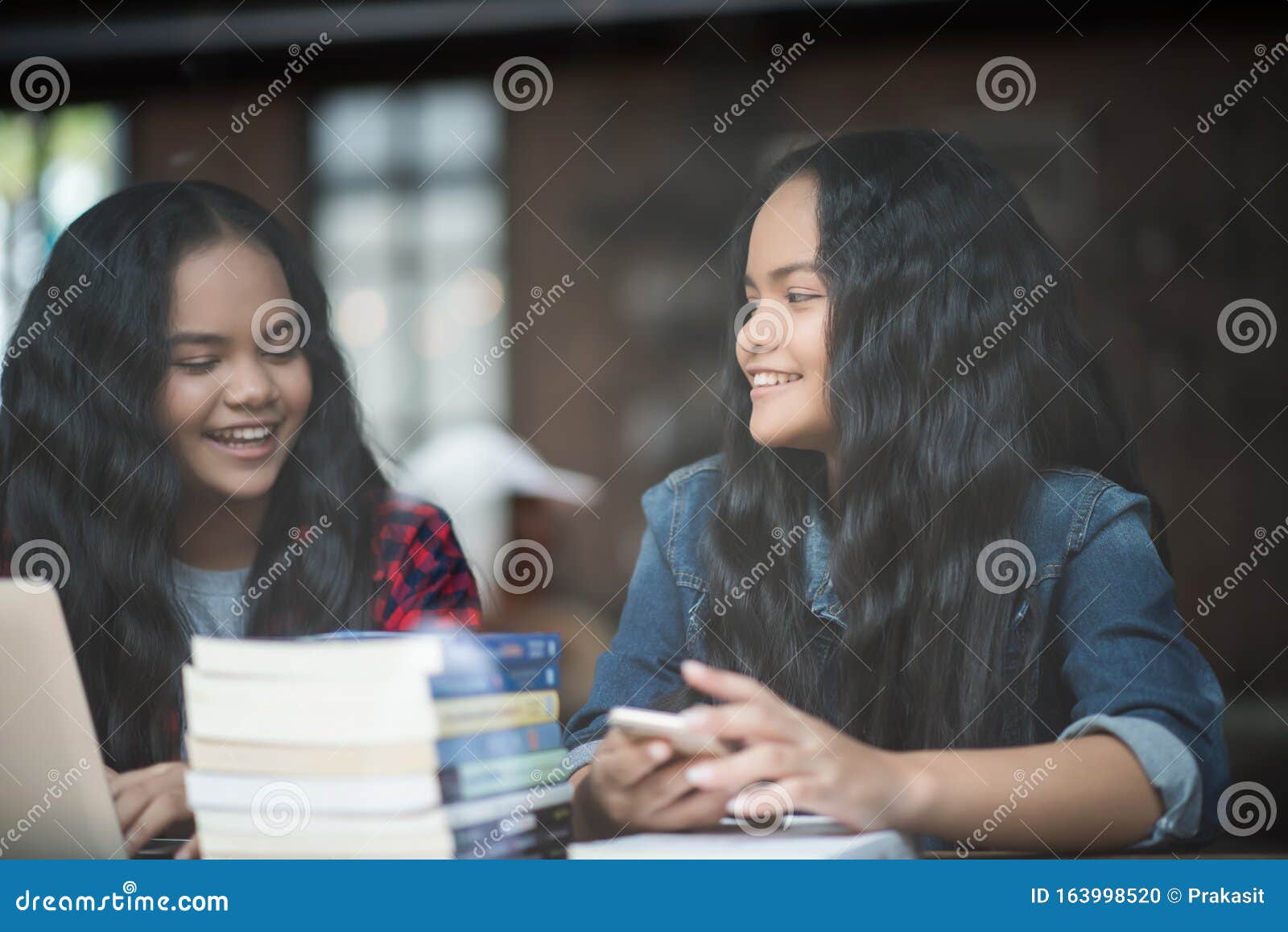 Group of Happy Friends Student Talking about Knowledge Stock Photo ...
