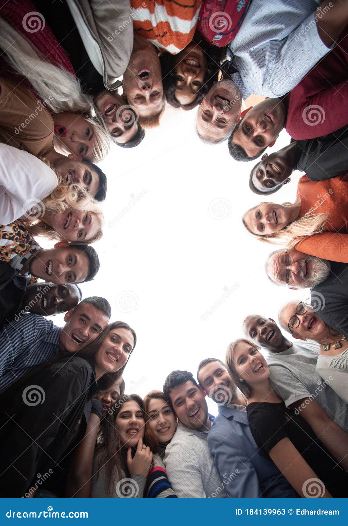 Group of Happy International People Standing in Circle Stock Image ...