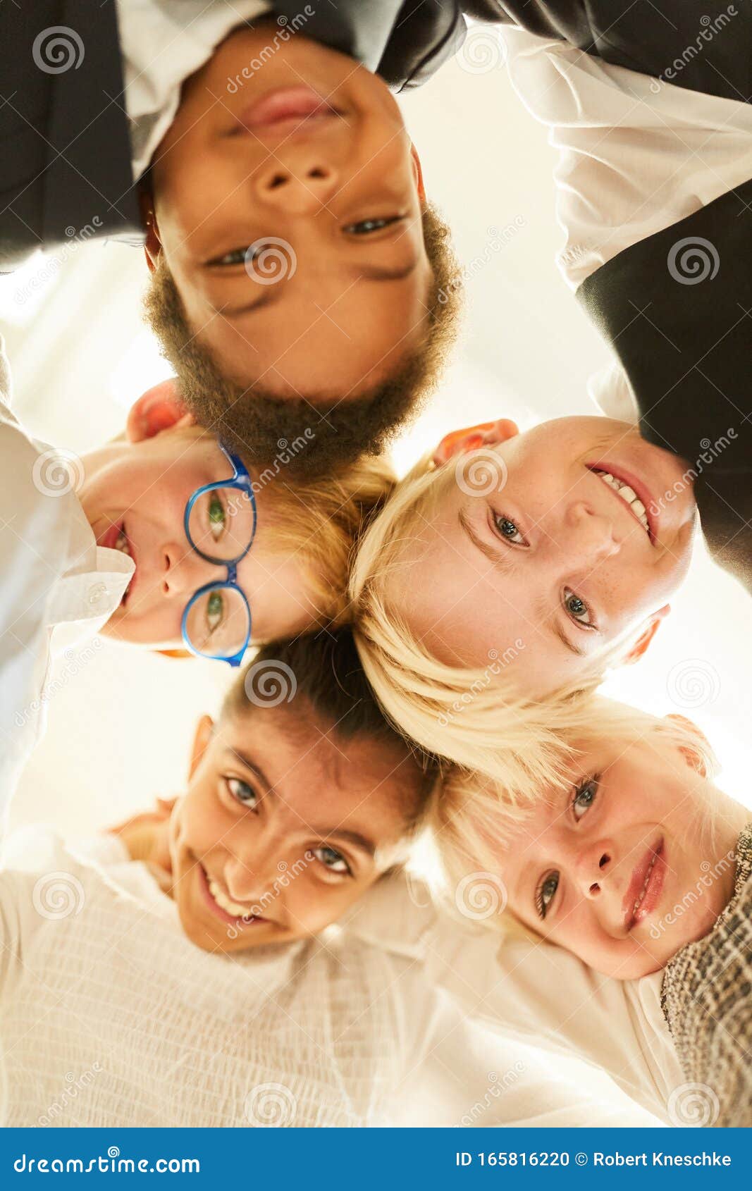 Group of Happy Kids As Multicultural Friends Stock Photo - Image of ...