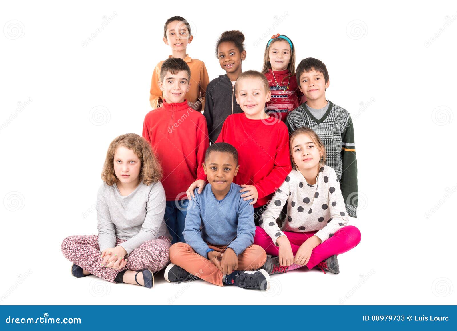 Group of happy kids stock image. Image of lovely, team - 88979733