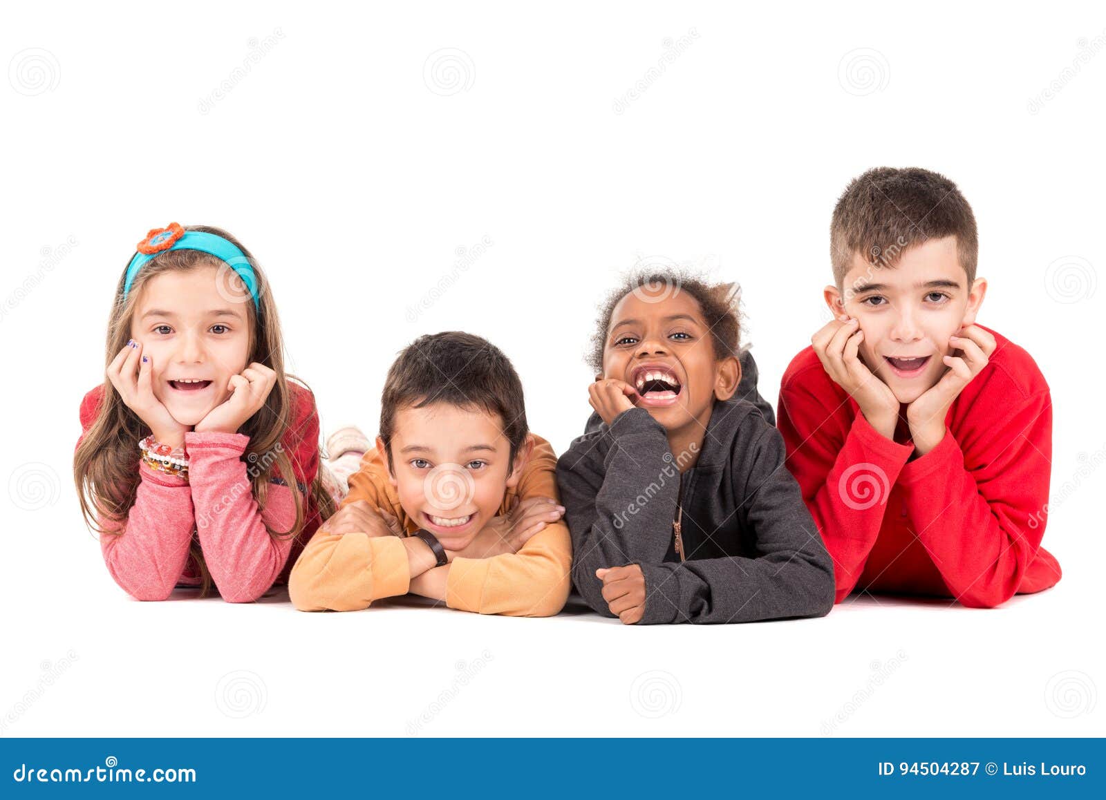 Group of happy kids stock image. Image of isolated, education - 94504287