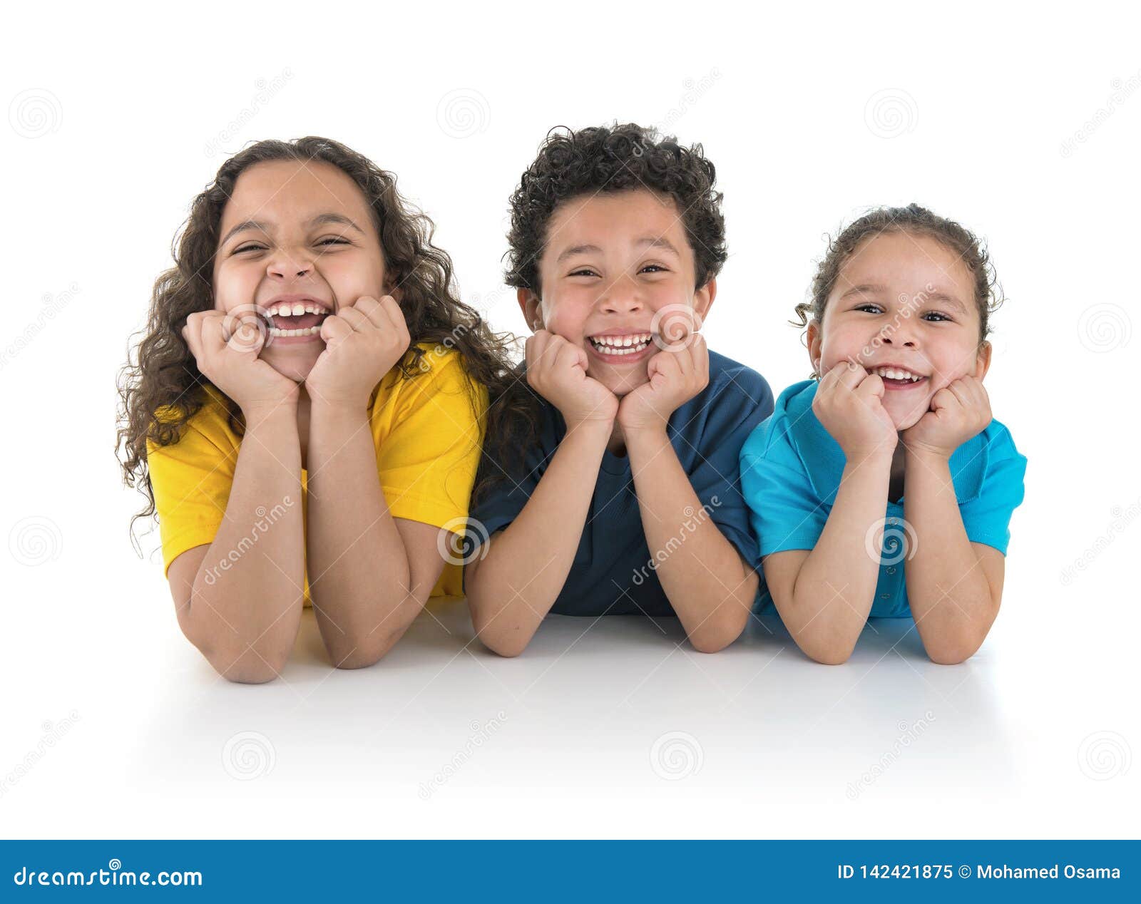 Group of Happy Kids Laughing Stock Image - Image of excited, group ...