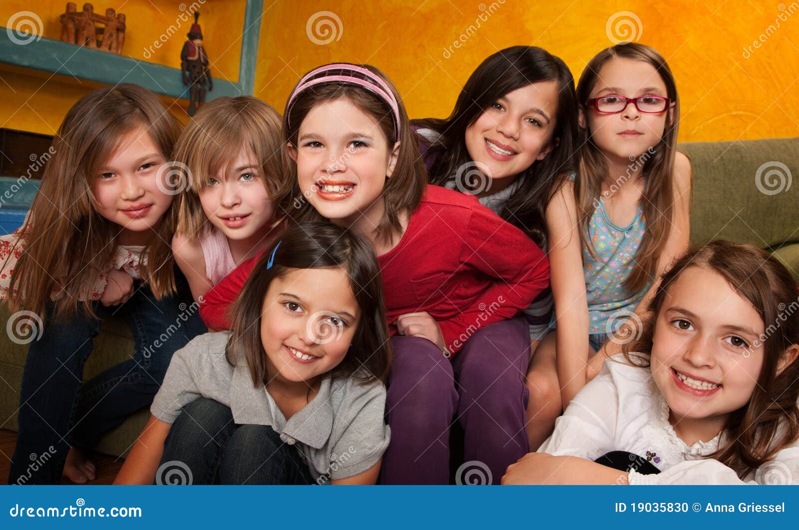 Group Of Little Girls