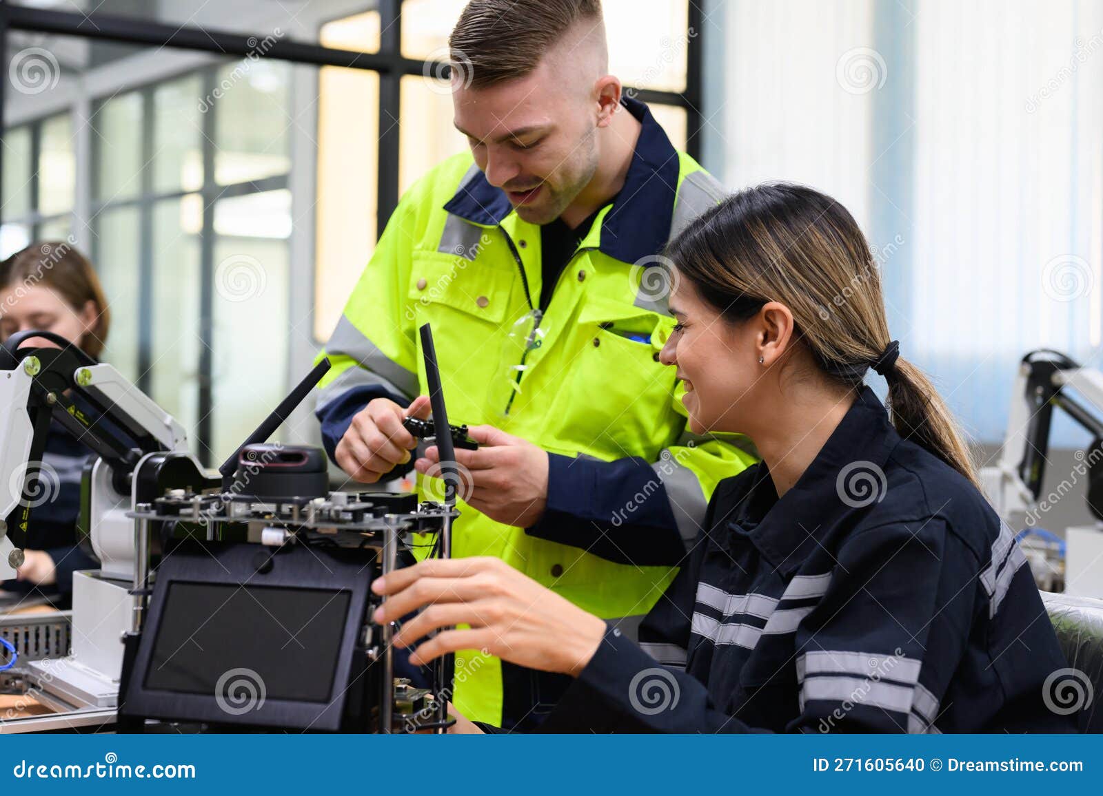 Group of Happy Maintenance Engineers Working Together Stock Photo ...