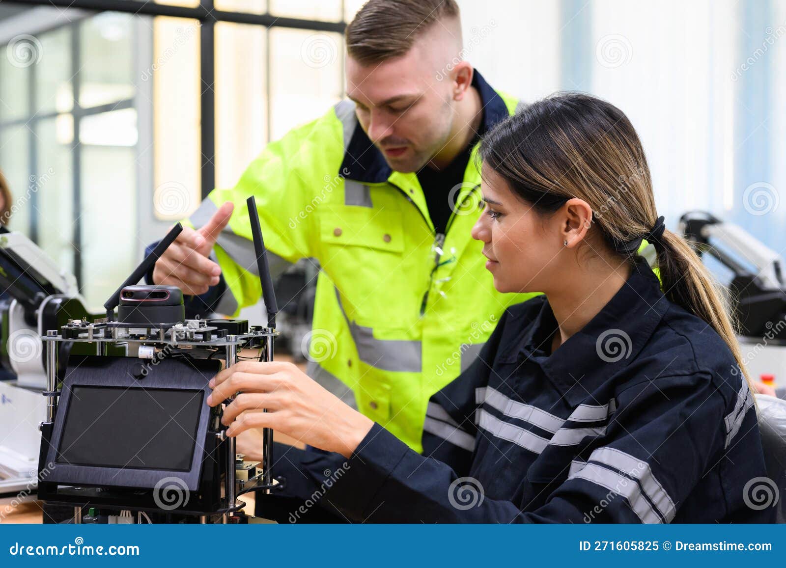 Group of Happy Maintenance Engineers Working Together Stock Image ...