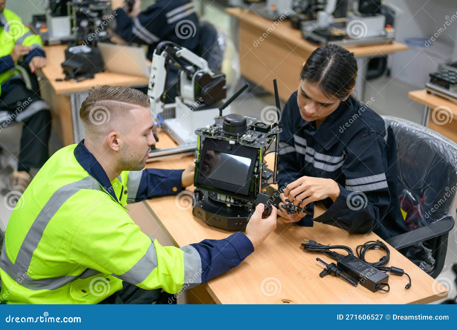Group of Happy Maintenance Engineers Working Together Stock Image ...