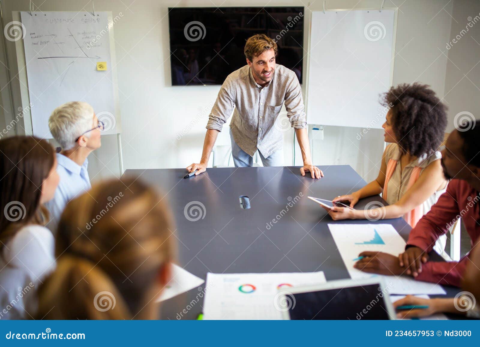 Group Of Happy Multiethnic Business People Working Together Sharing