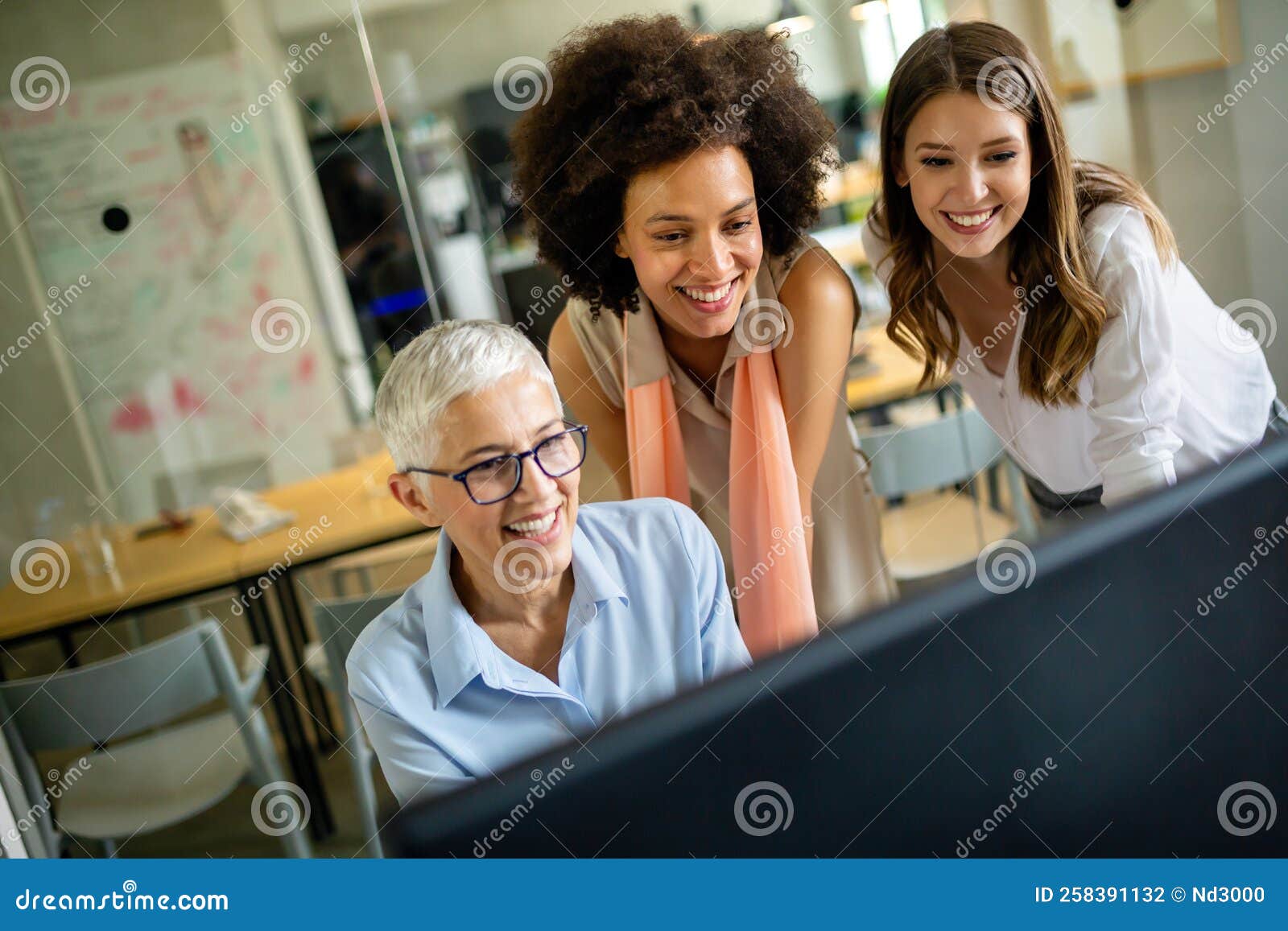 Group of Happy Multiethnic Business People Working Together, Sharing ... Group of Happy Multiethnic Business People Working Together, Sharing ...