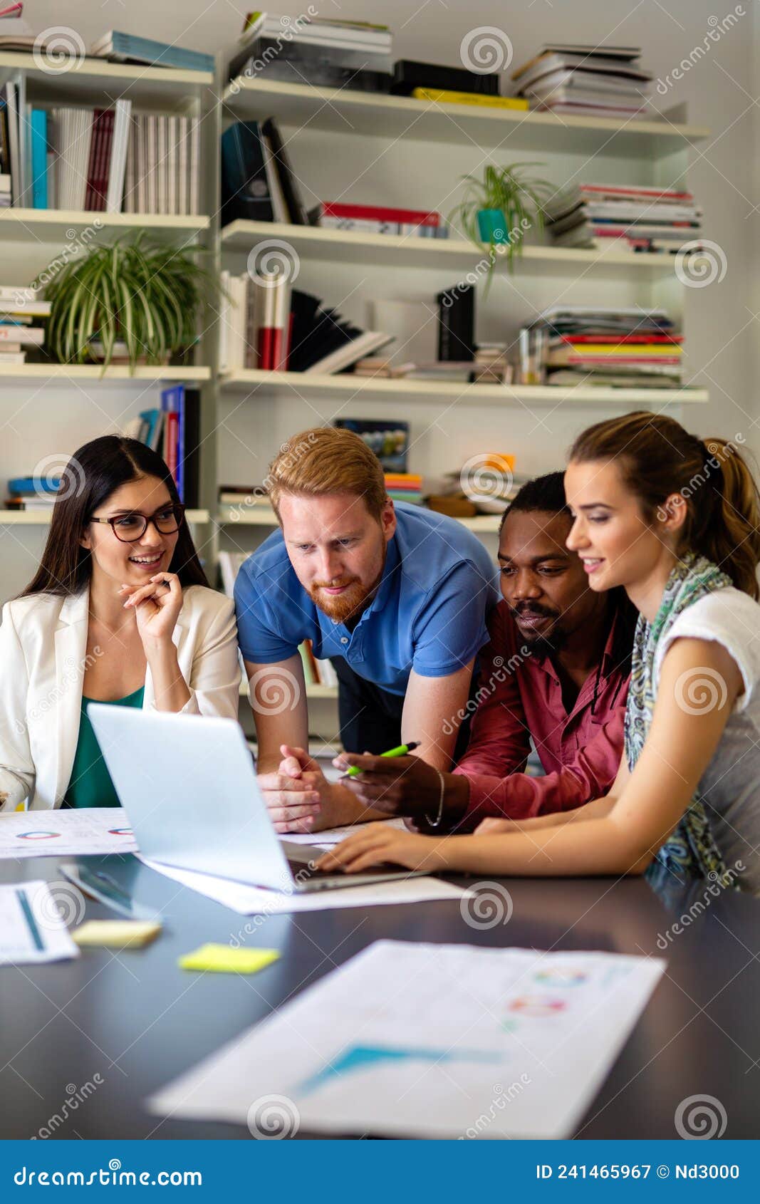 Group Of Happy Multiethnic Business People Working Together Sharing