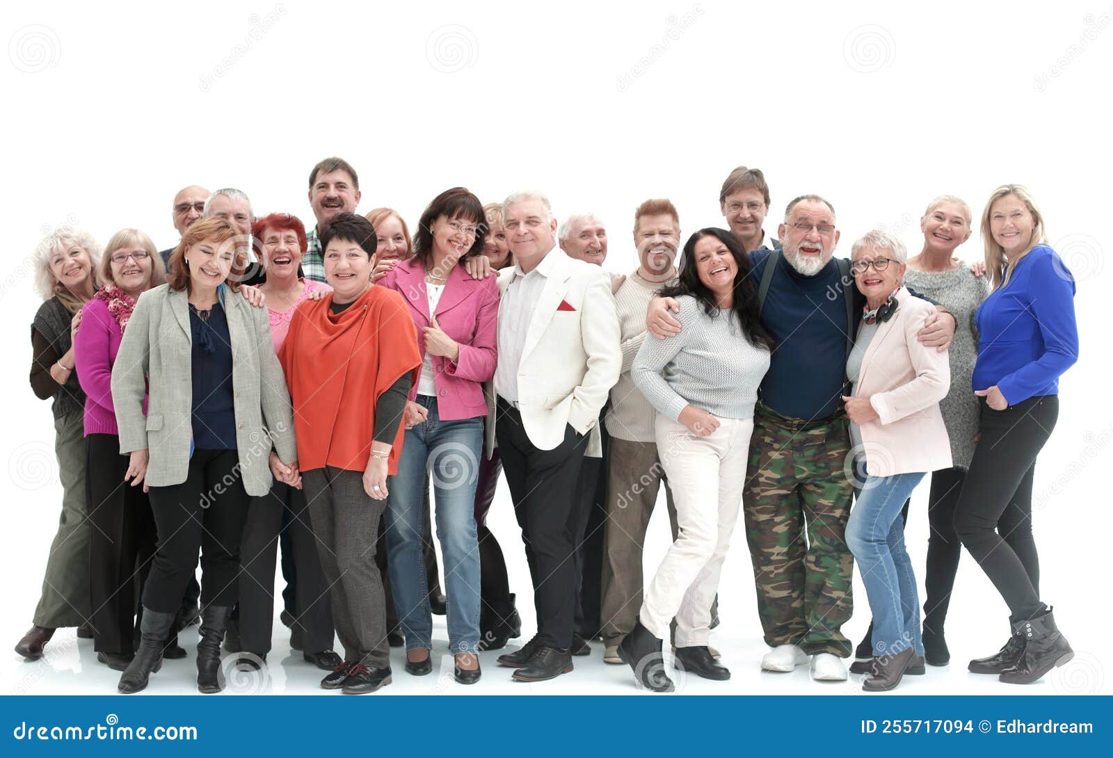 Group of Happy People Isolated Over a White Background Stock Photo ...