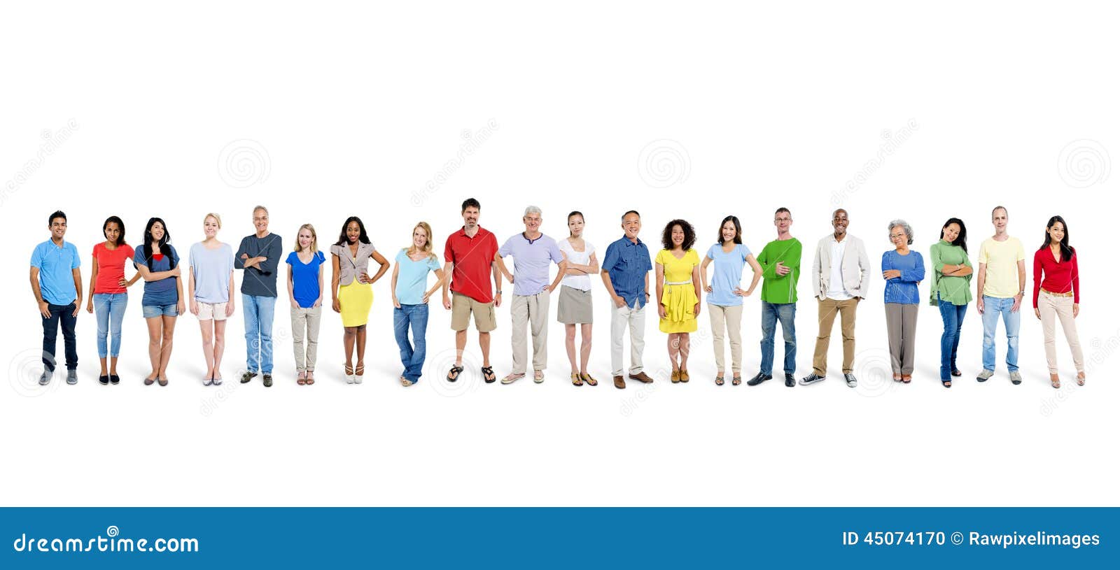 Group of Happy People Standing Together. Stock Photo - Image of girls ...