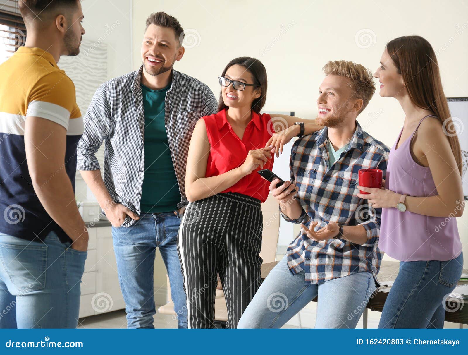 Group of Happy People Talking Stock Image - Image of people, leadership ...