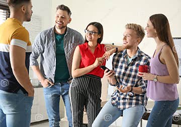 Group of Happy People Talking Stock Image - Image of people, leadership ...