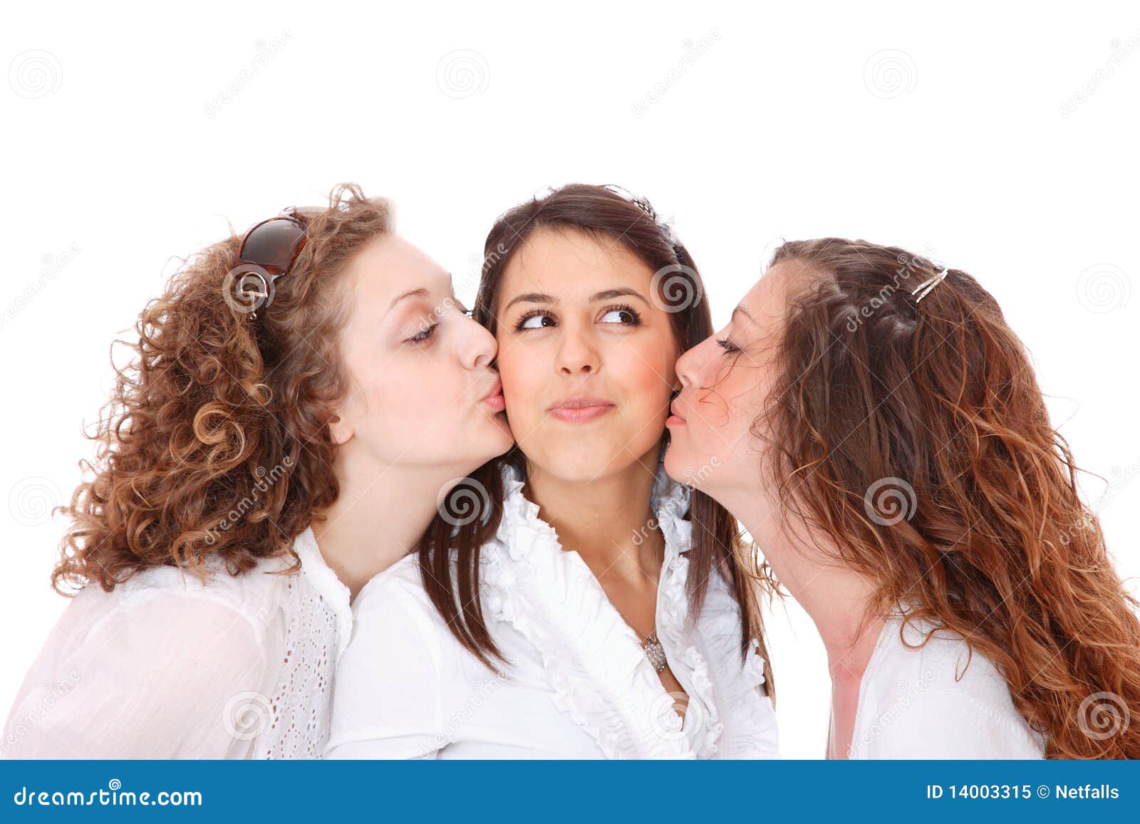 Group of Happy Pretty Laughing Girls Stock Image - Image of angle ...