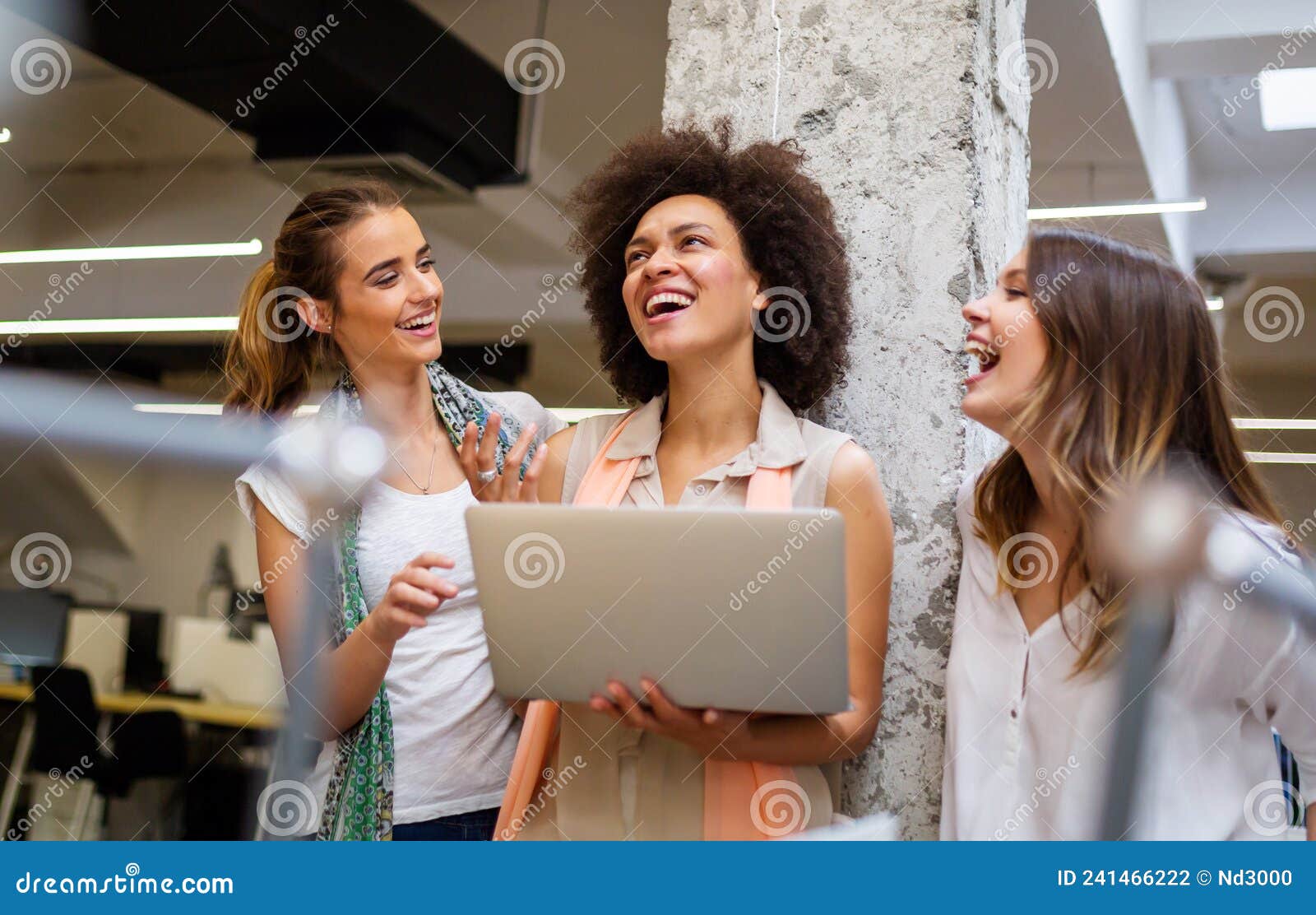 Group of Happy Friendly Multiethnic Business People Having Fun, Working ...