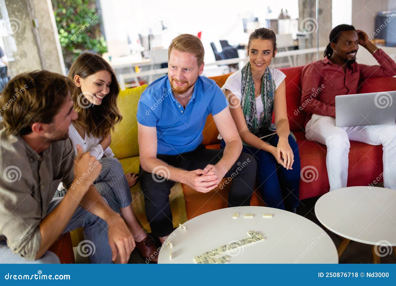 Group of Happy Friendly Multiethnic Business People Having Fun, Working ...