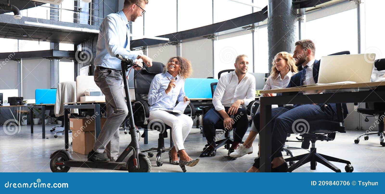 Group of Happy Progressive Business People Working on Startup Together ...