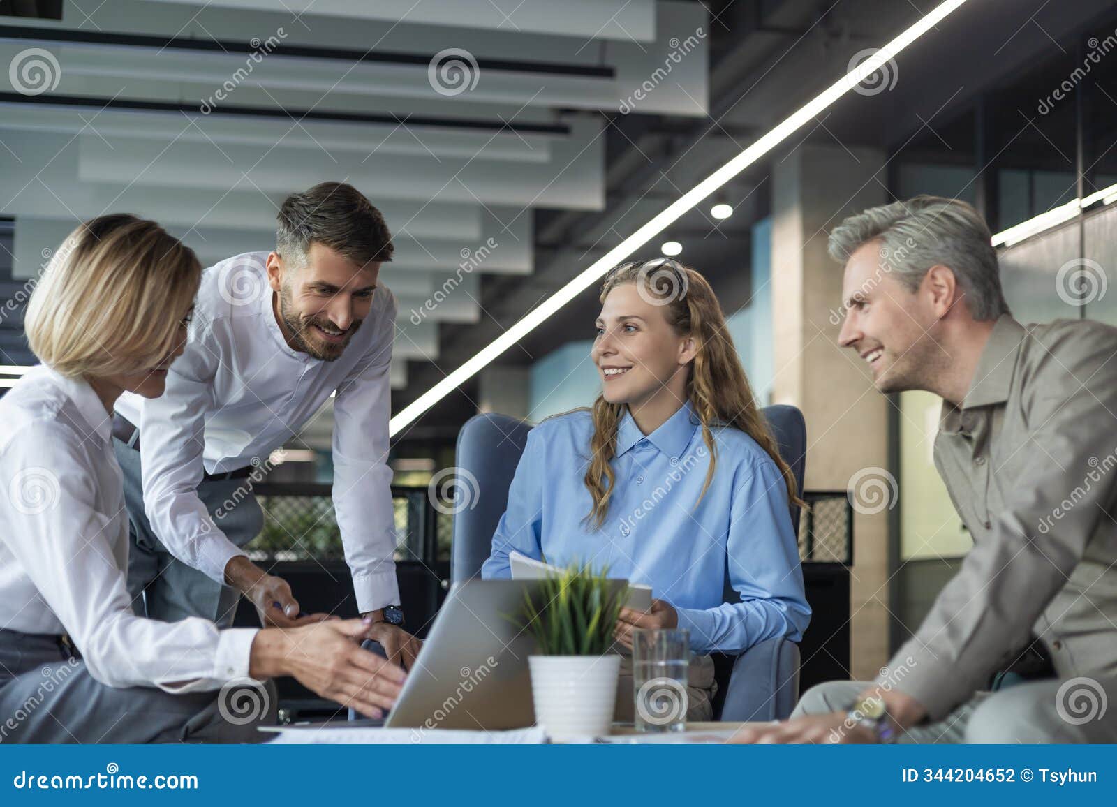 Group of Happy Progressive Business People Working on Startup Together ...