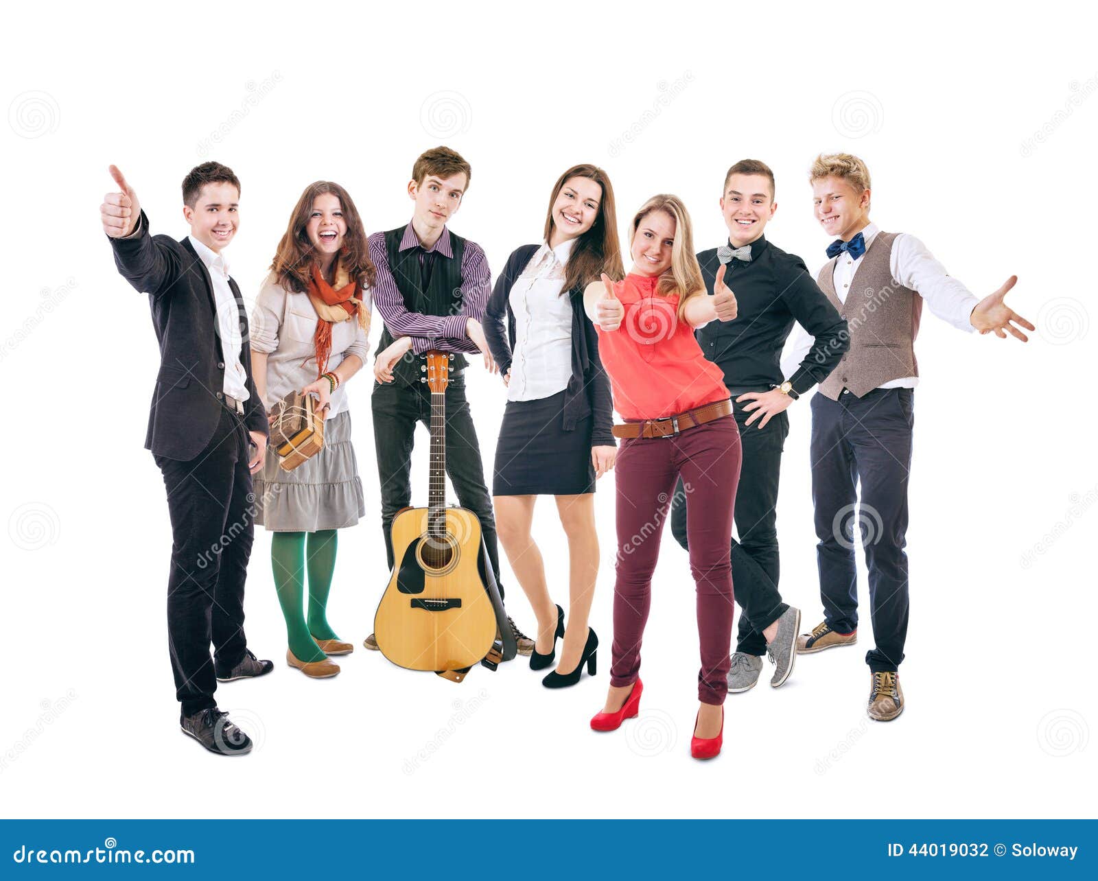 Group of Happy Smiling Students Stock Photo - Image of education ...