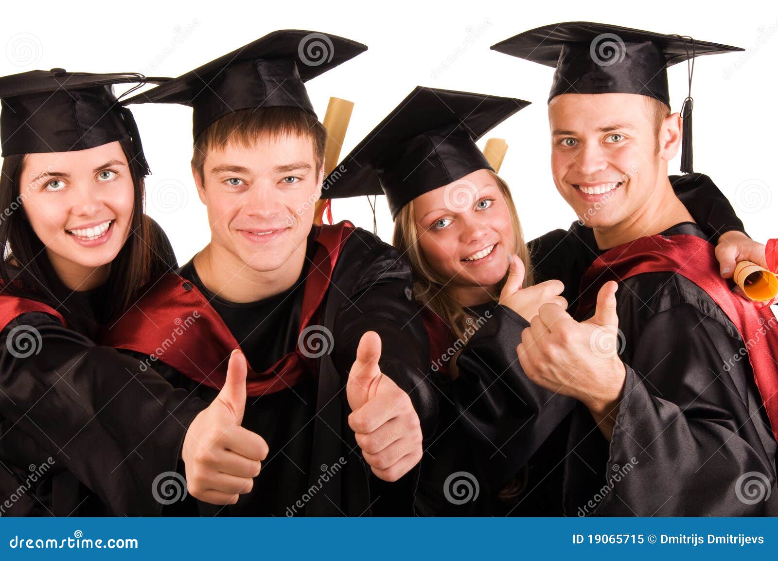 Group of happy students stock image. Image of graduate - 19065715