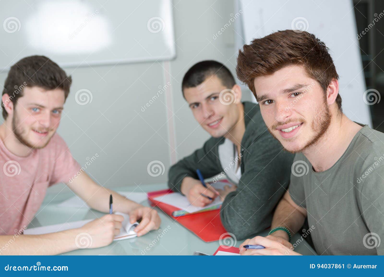 Group Happy Students Studying Together in Classroom Stock Image - Image ... Group Happy Students Studying Together in Classroom Stock Image - Image ...
