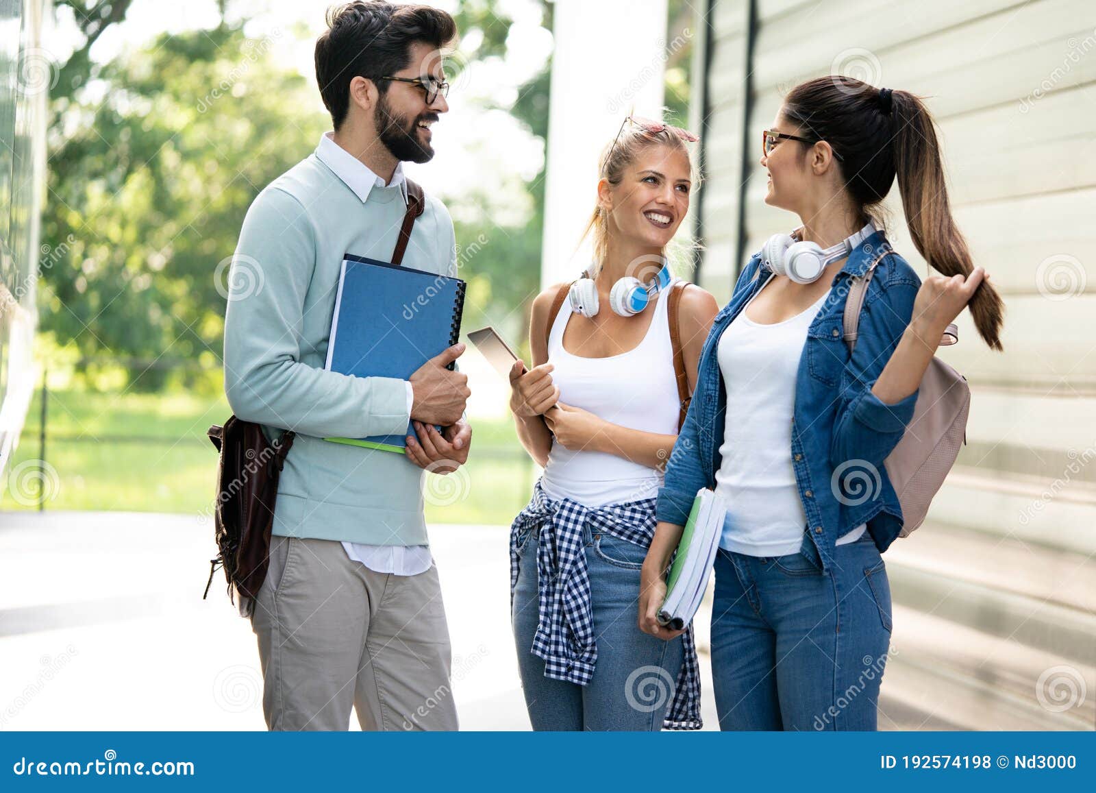 Group of Happy University Students Studying Together and Having Fun ...